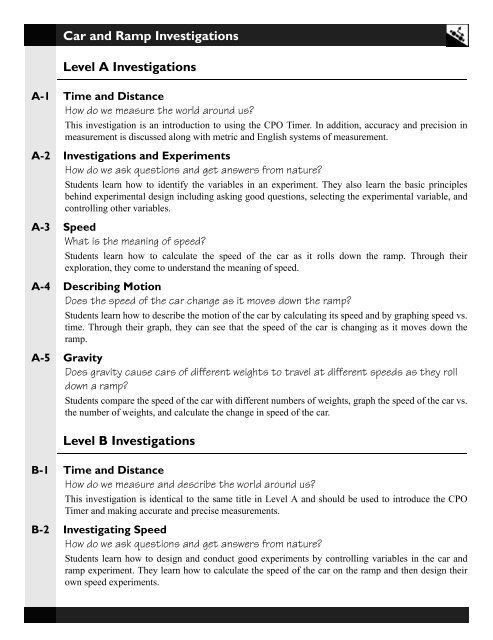 Sample Investigation - CPO Science
