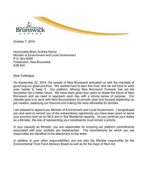 Mandate Letter ELG 1