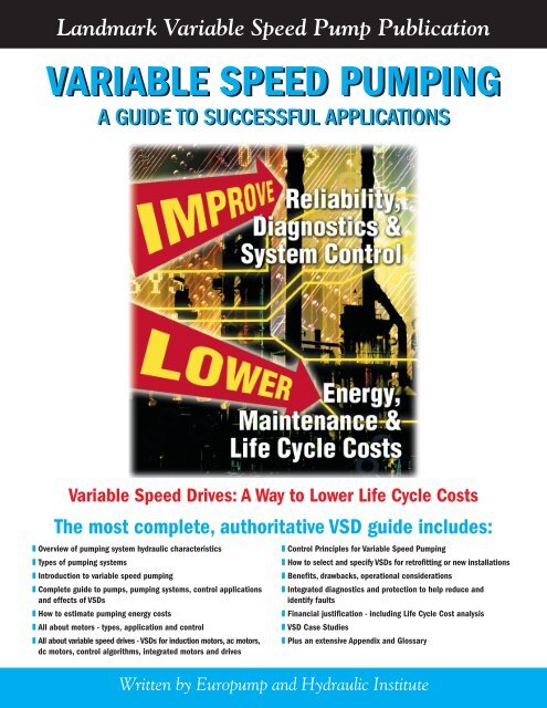 VARIABLE SPEED PUMPING - the Hydraulic Institute