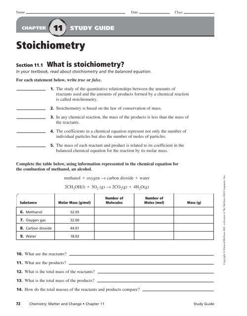 Chapter 11 Study Guide