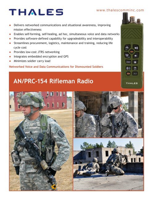 AN/PRC-154 Rifleman Radio - Thales Communications, Inc.