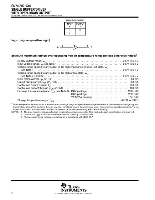 SN74LVC1G07SINGLE BUFFER/