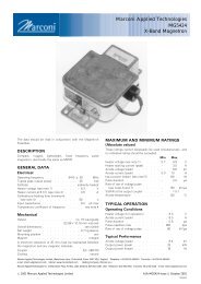 Marconi Applied Technologies MG4004 X-Band Magnetron