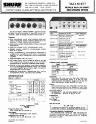 Shure FP Wireless Frequency Compatibility Chart