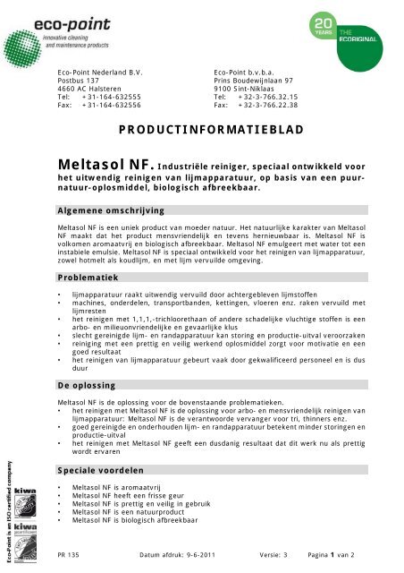 Meltasol NF - Eco-point