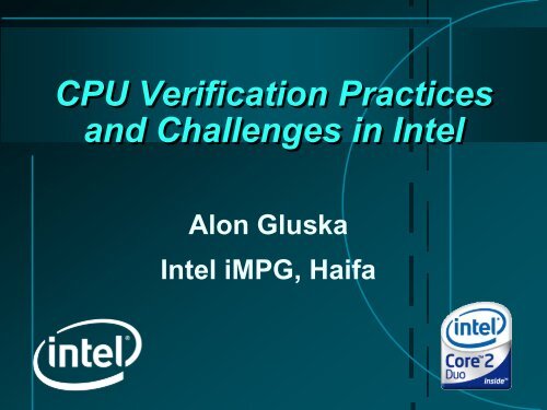CPU verification in Intel - WorkShop