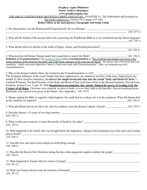 Prophesy Again Ministries Pastor Andrew Henriques www ...