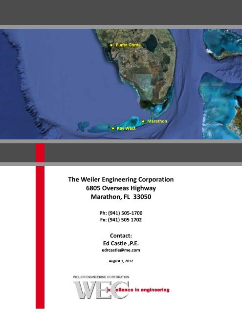 The Weiler Engineering Corporation 6805 ... - KeyWestCity.com