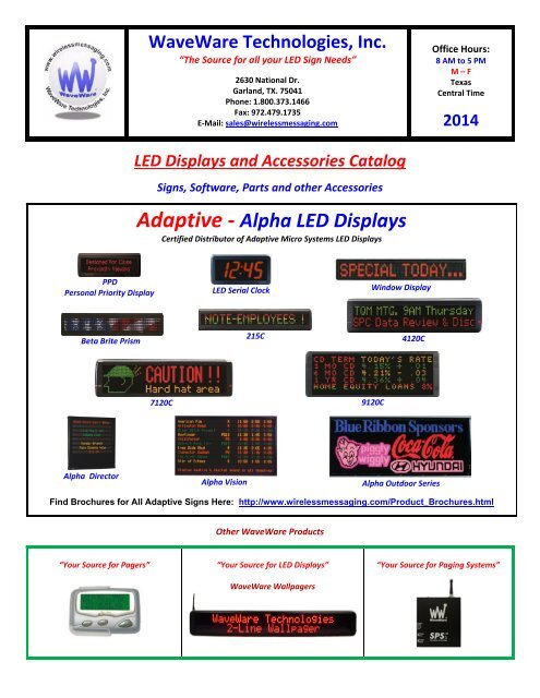 Adaptive - Alpha LED Displays - Waveware Technologies
