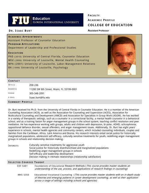 Isaac Burt - College of Education