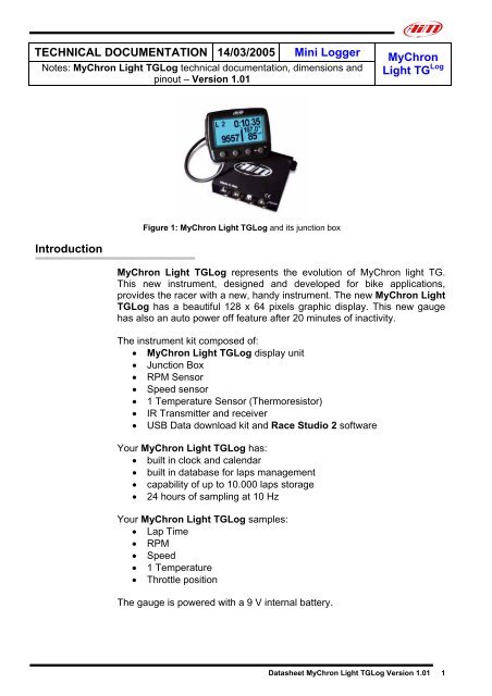 MyChron Light TG Log - AiM Sports