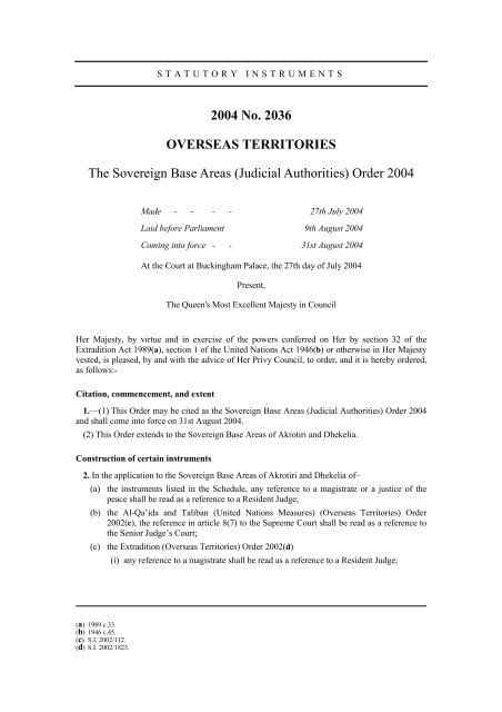 SI - Sovereign Base Areas Cyprus