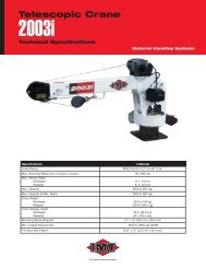 IMT 5200 Articulating Crane Specification Sheet - Truck Utilities