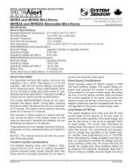Data Sheet - System Sensor Canada