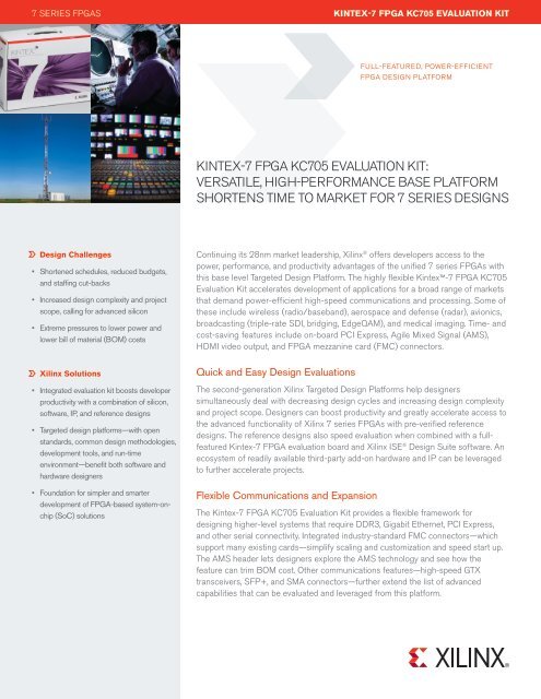 Kintex-7 FPGA KC705 Evaluation Kit - Xilinx