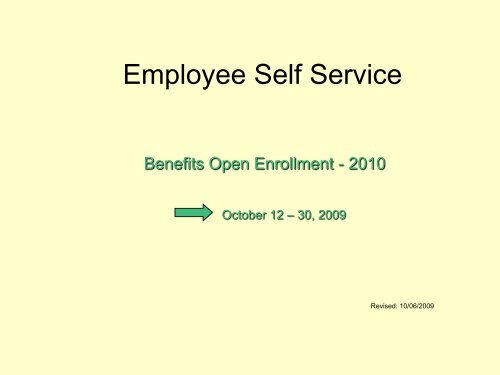 Employee Self Service - Benefits