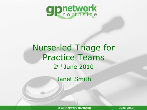 Training presentation for practice staff: Triage - GP NSW