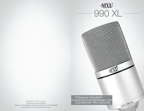 Download Manual - MXL