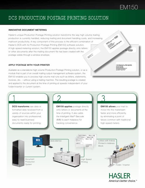 View Brochure - Hasler Inc.