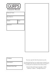 Corax Character Sheet PDF - Manhattan By Night