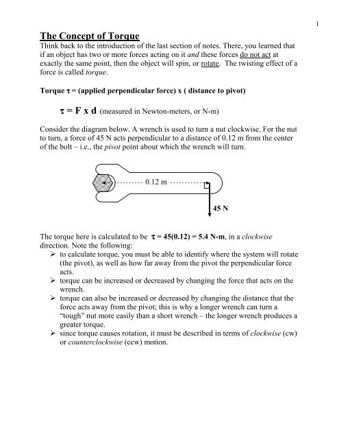 The Concept of Torque Notes.pdf - mbourget