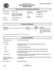 MSDS HOCUT 795-D - Quality Tools & Services, Inc.