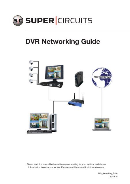 DVR Networking Guide - Supercircuits Inc.