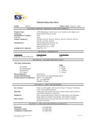 MSDS Material Safety Data Sheet - Mercedes Medical