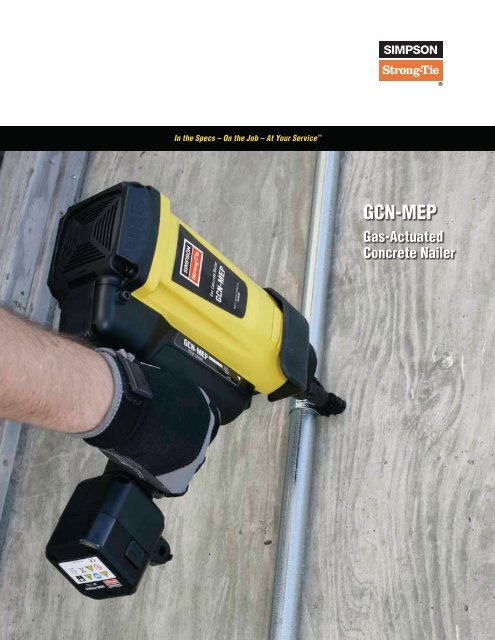 GCN-MEP Gas-Actuated Concrete Nailer - Simpson Strong-Tie