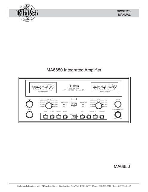 MA6850 MA6850 Integrated Amplifier