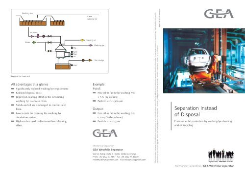 Separation Instead of Disposal - GEA Westfalia Separator Group