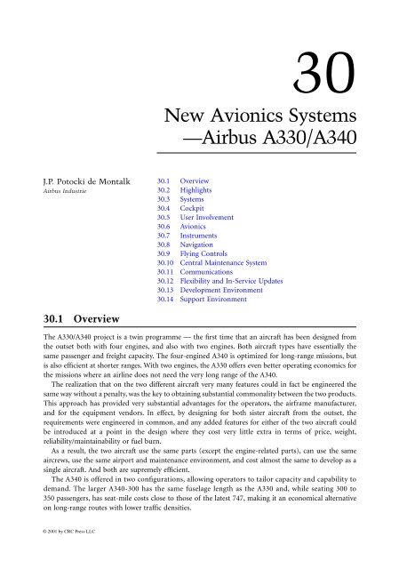 New Avionics Systems â Airbus A330/A340