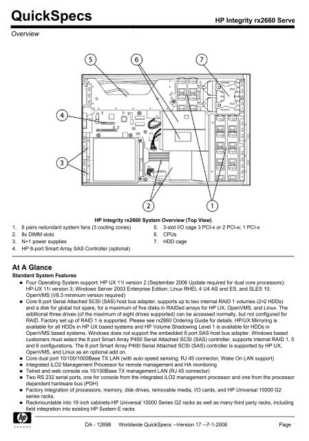 HP Integrity rx2660 Server