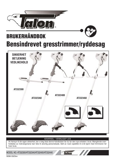 BRUKERHÃ NDBOK Bensindrevet gresstrimmer/ryddesag