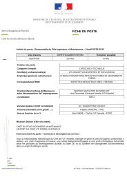 Annexe 1 â Fiche de poste vierge