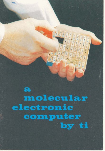 A molecular electronic computer by TI, 1961