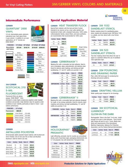 32 3M /GERBER VINYL COLOR