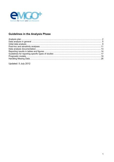 Guidelines in Analysis Phase - EMGO