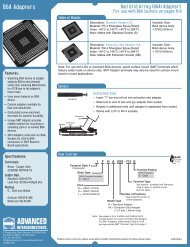 Micro BGA Socket Adapter System Data Sheet - Advanced ...