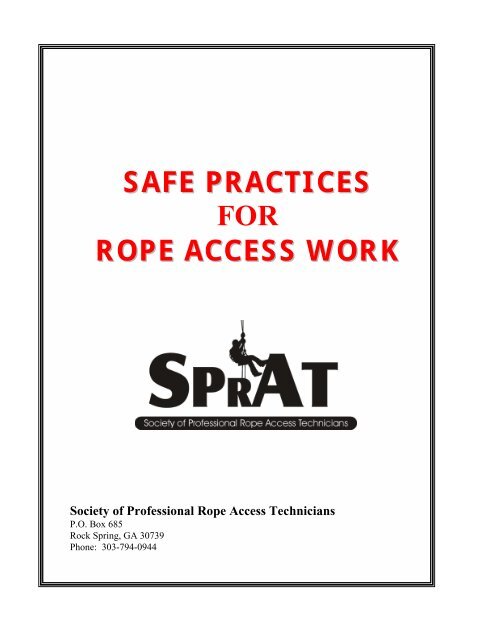 Safe practices for rope access work - FISAT