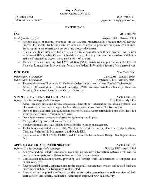 Joyce Cheng Resume