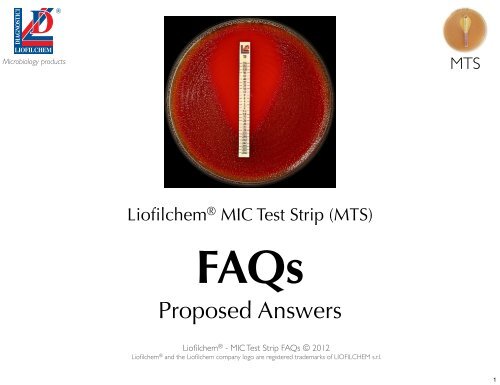 Microbiology products - Liofilchem