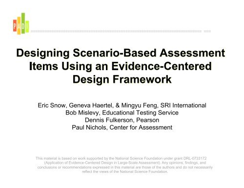 Presentation Slide Deck - Evidence-Centered Design - SRI ...