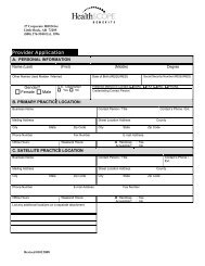 Authorization Form - HealthSCOPE Benefits