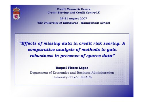 Effects Of Missing Data In Credit Risk Scoring A Comparative Analysis