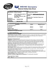 Material Safety Data Sheet (MSDS) - WD-40 Company