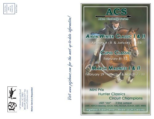 Prize List - Progressive Show Jumping