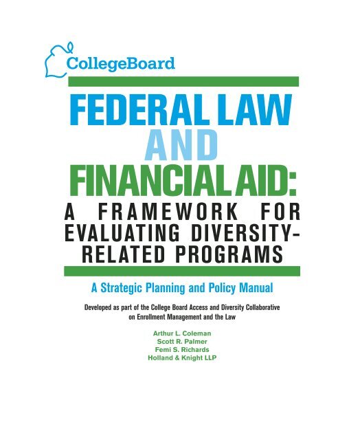 a framework for evaluating diversity- related programs - College Board