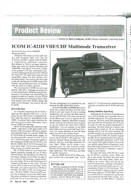 ICOM IC-821H VHF/U HF Multimode Transceiver