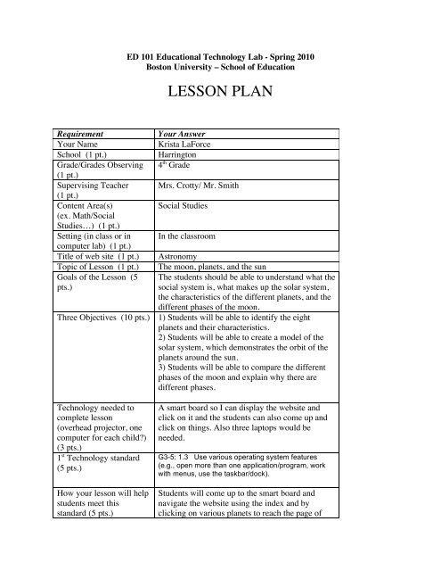 Astronomy Lesson Plan.pdf - ED101 - Boston University
